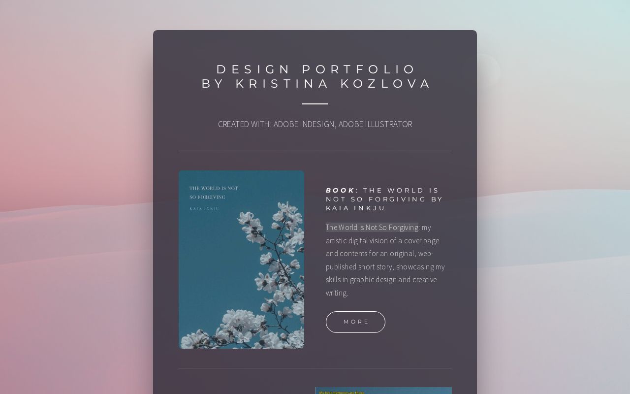 Design Portfolio by Kristina Kozlova